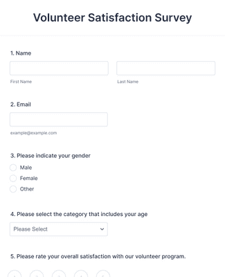 Volunteer Satisfaction Survey Form Template | Jotform