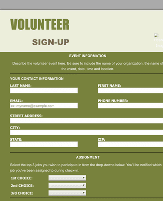 Volunteer Application Form for Non-Profit Form Template | JotForm