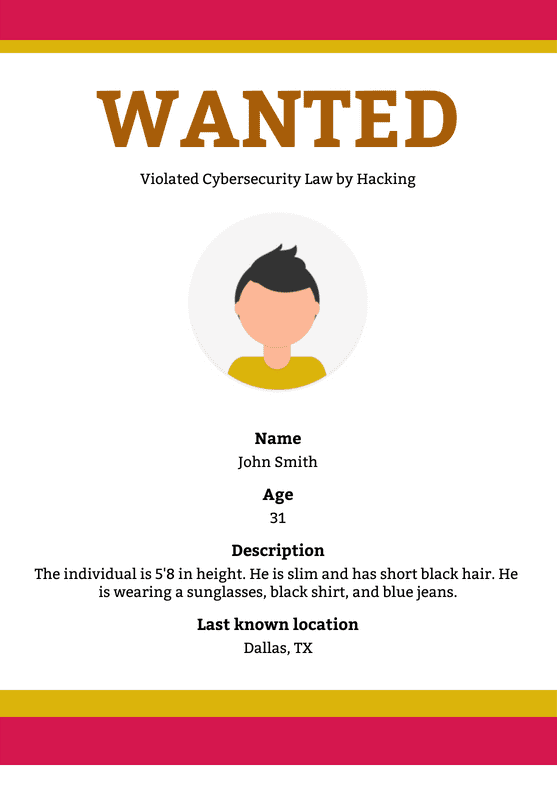 Wanted Poster Template - PDF Templates | Jotform