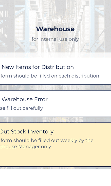 Warehouse Management App Template | Jotform