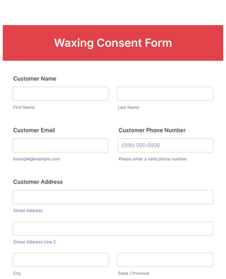 Waxing Consent Form Template | Jotform