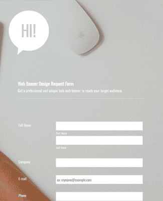 Web Banner Creation Request Form Template | Jotform