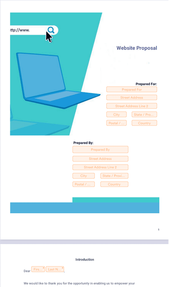 Website Proposal Template - Sign Templates | Jotform