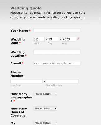 Wedding Information Form Template | Jotform