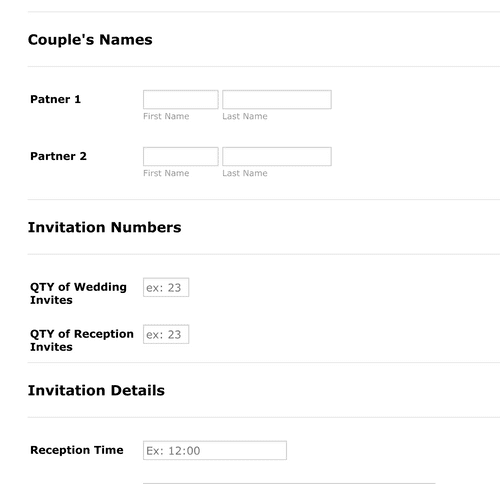Wedding Invitation Form Template | Jotform