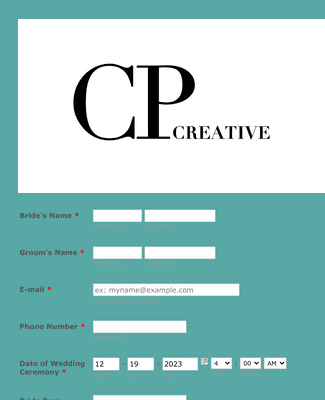 Wedding Videography Agreement Form Template | Jotform