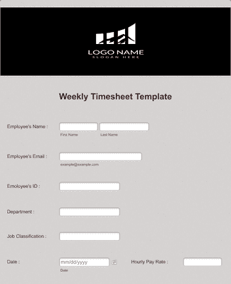 Weekly Employee Timesheet Form Template | Jotform