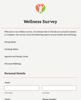 Wellness Survey Form Template | Jotform