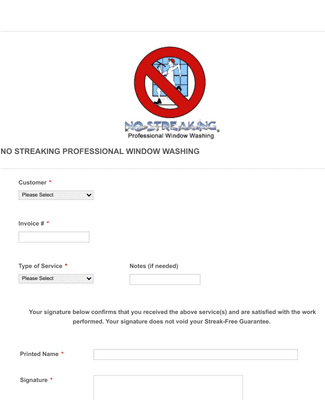 Window Wash Service Form Template | Jotform