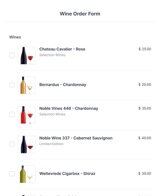 Wine Order Form Template | JotForm
