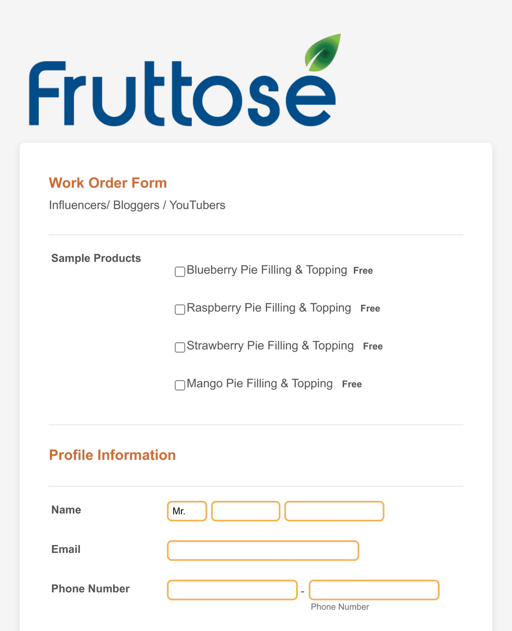 Work Order Form Template | Jotform