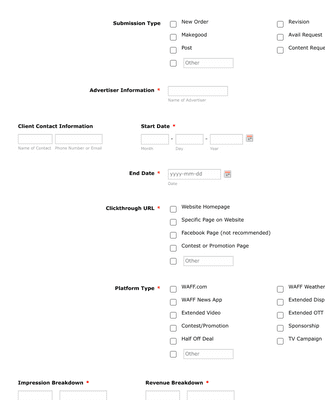 Workflow Insertion Form Template | Jotform