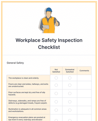 Workplace Safety Inspection Checklist Form Template | Jotform
