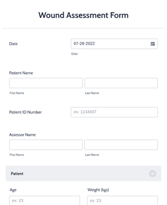 Wound Assessment Form Template | Jotform