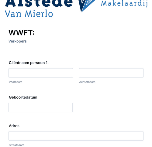 WWFT verkoper Formulier Sjabloon | Jotform