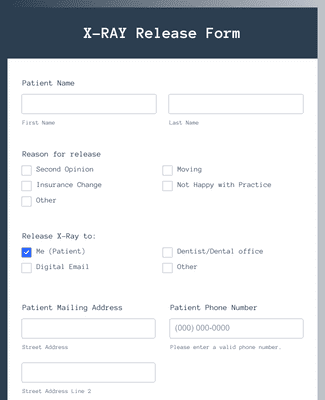 X-RAY Release Form Template | Jotform