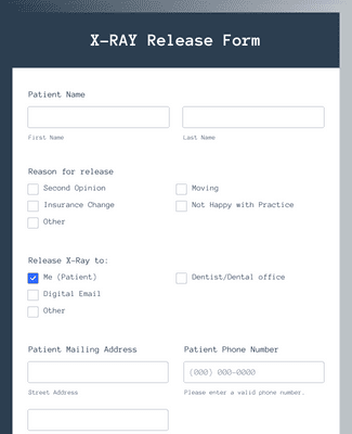 X-RAY Release Form Template | Jotform