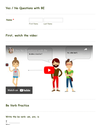 Yes / No Questions with BE Form Template | Jotform