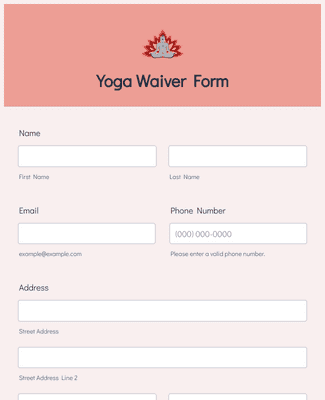 Yoga Waiver Form Template | Jotform