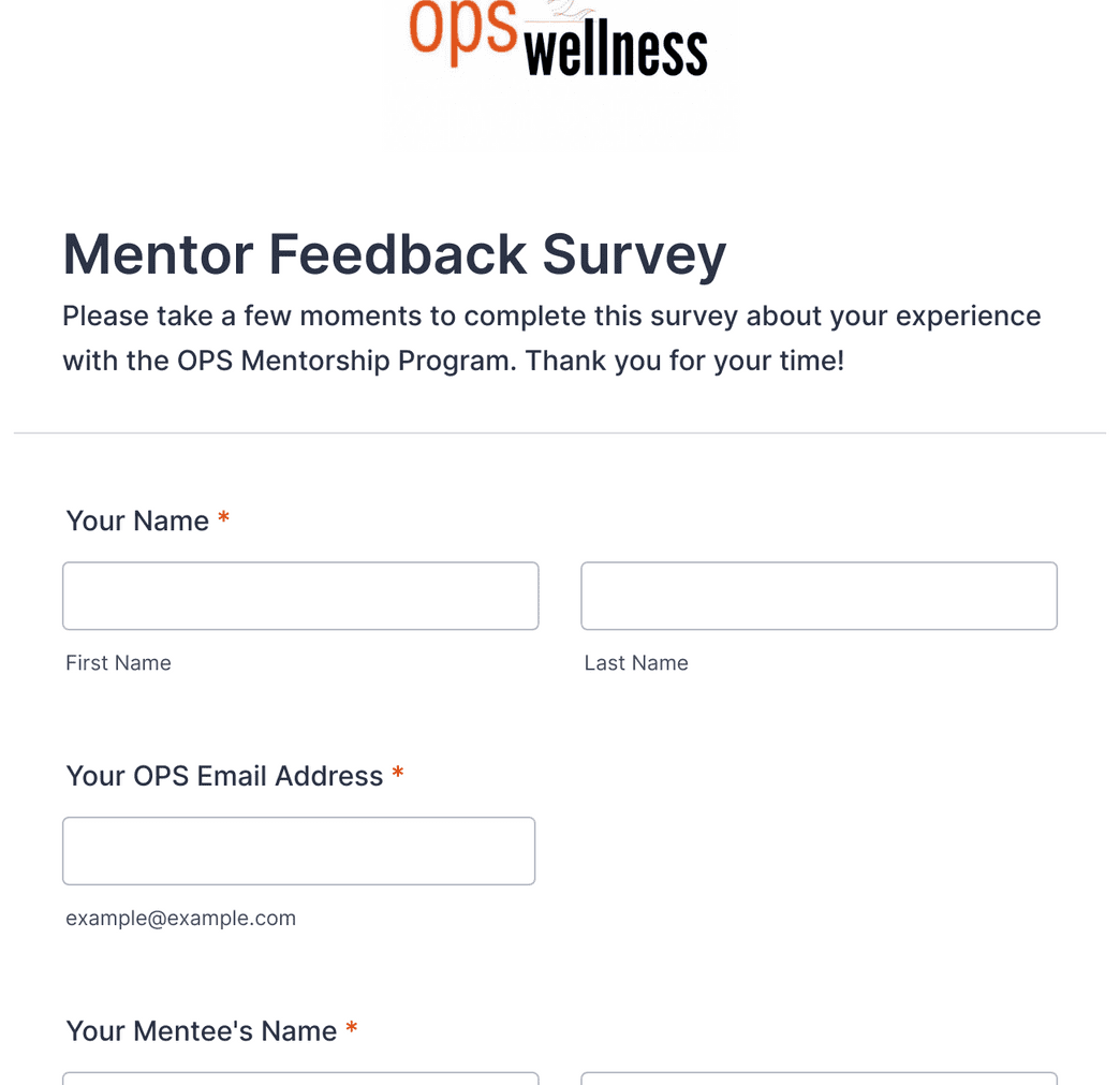 Youth Mentoring Survey Form Template | Jotform