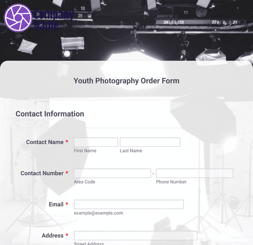 Youth Photography Order Form Template | Jotform