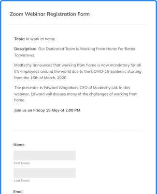 Virtual Trade Show Registration Form Template | Jotform